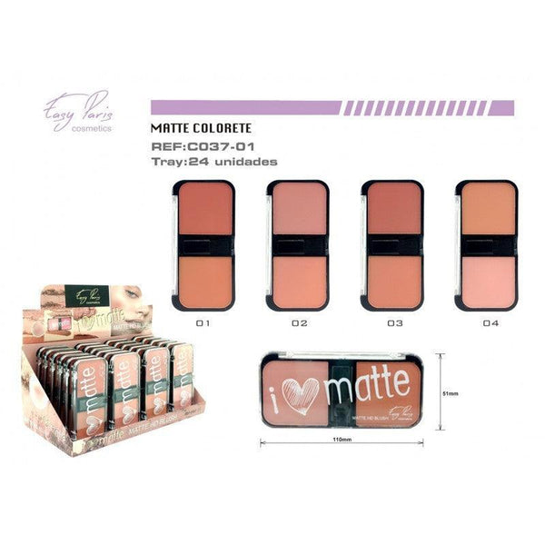 PACK 24 BLUSH DUO MATTE HD - EASY PARIS | idc institute en gros